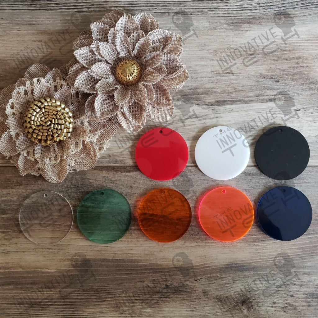 2" Acrylic Circle Blank with a hole in it – The Innovative Tech